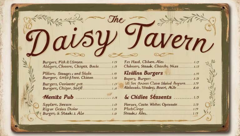 The Daisy Tavern Menu: A Journey Through Conshohocken's Gastro Gem